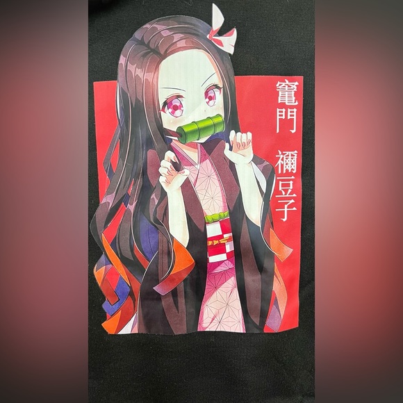 Tops | Demon Slayer Nezuko Kamado Hoodie Unisex Small Black Nwot | Poshmark